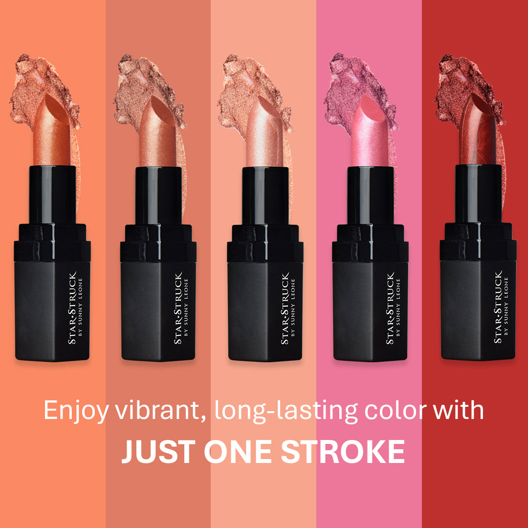 Stardust - Shimmer Lipstick - Orange, Metallic Lipsticks | 4.2gms ...