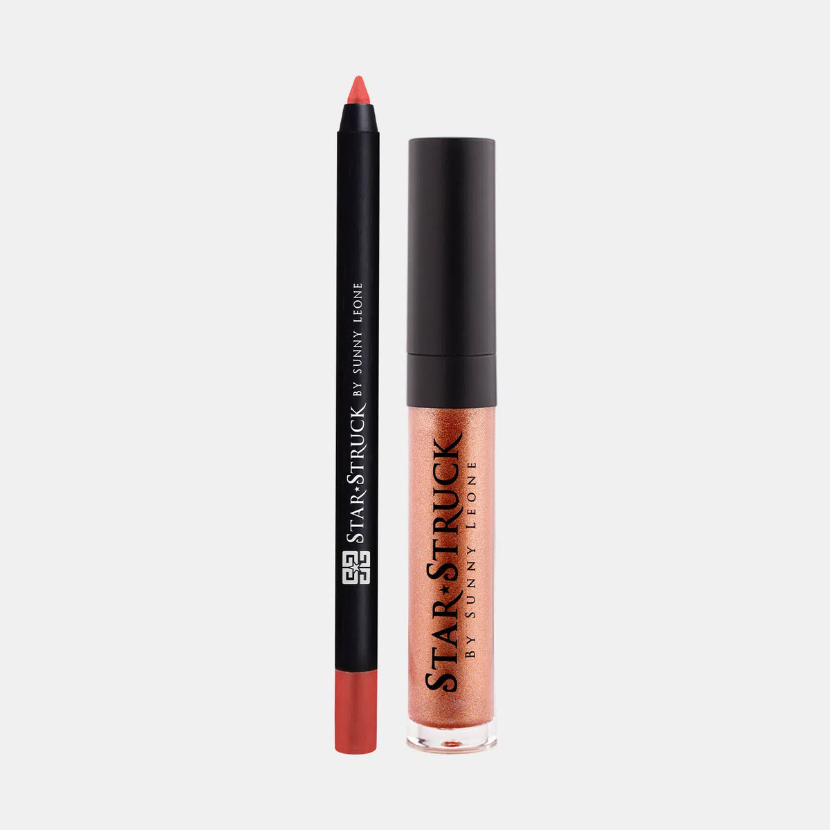Stardust - 2Pcs Lip Kit, Lip Gloss & Lipliner Kit - Shimmer Orange ...