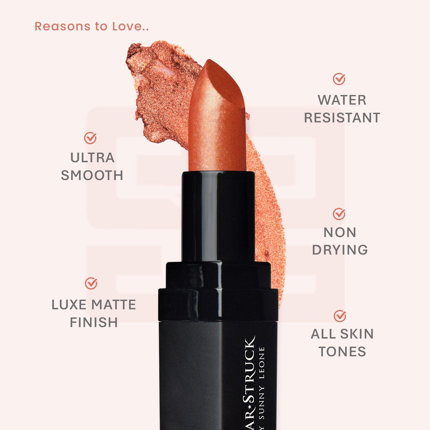 Stardust - Shimmer Lipstick - Orange, Metallic Lipsticks | 4.2gms ...